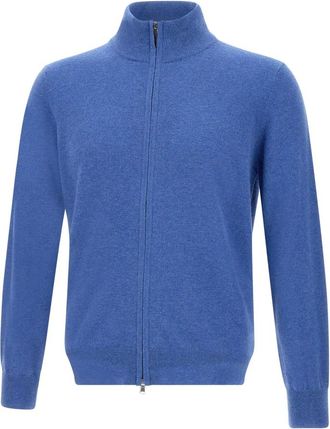 KANGRA Homme, Pulls, Bleu, Taille: M Merino Wool Cardigan, Air Force Blue