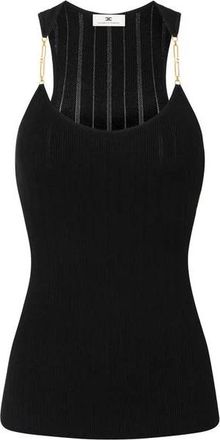 Elisabetta Franchi Damen, Oberteile, Schwarzk, XLGröße