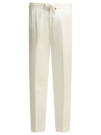 Brunello Cucinelli Brunello Cucinelli Pantalon d&eacute;contract&eacute; en lin et coton