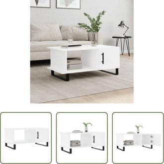 vidaXL vidaXL Stauraum Couchtisch - Couchtisch Wei&szlig; 90x50x40 cm Holzwerkstoff