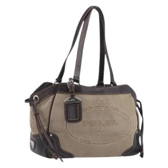 Prada Pre-owned Sac cabas vintage - Femme - Pre-owned - Beige - Taille: ONE Size