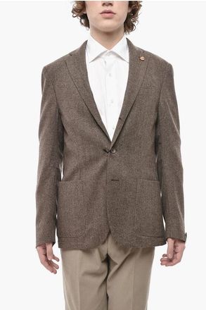 Corneliani Unlined Herringbone Blazer size 46