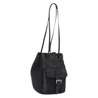 Prada Pre-owned Vintage Nylon Bucket Bag - Femme - Pre-owned - Noir - Taille: ONE Size
