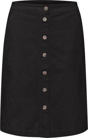 Part Two Part Two Damen, Knee, Length, Knopfverschluss, elastisch, Corduroy Skirt, Schwarz, 44