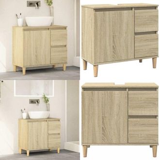 vidaXL Vidaxl - Badschrank Sonoma-Eiche 65x33x60 cm Holzwerkstoff - Badezimmerm&ouml;bel - Badschrank - Schubladenschrank - Unterschrank - Holzschrank - Home &