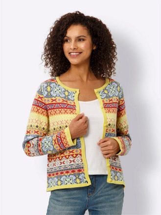 Heine Strickjacke Strickjacke Langarm Jacquard