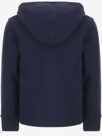 Gucci Boys Cotton Sweatshirt With Logo Navy Knitwear Sweater