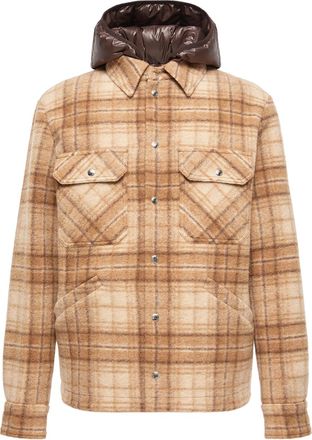 Moncler Moncler Doudoune En Flanelle 3-en-1 &Agrave; Capuche Nyvalin, Homme, Beige, Taille: 0