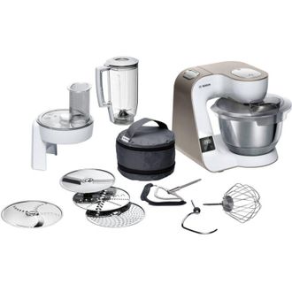Bosch MUM5XW20 K&uuml;chenmaschine 1000 w 3,9 l wei&szlig; / champagne