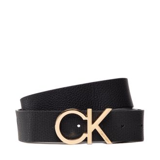 Calvin Klein Herreng&uuml;rtel Calvin Klein Adj Ck Metal Pal Gold 35Mm K50K509651 Schwarz