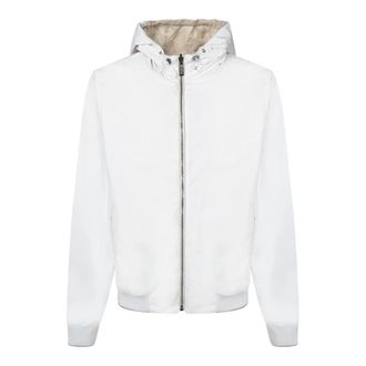 Moorer Wei&szlig;e Kapuzenjacke mit Rei&szlig;verschluss - - Jackets - Herren - Wei&szlig; - XL