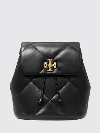 Tory Burch Mini sac &agrave; dos Kira en cuir lisse matelass&eacute; avec logo Double T en m&eacute;tal