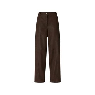 Pinko Pinko - Pantalon en cuir - Femme - Pantalons - Brun - Taille: 42 FR