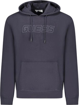 Guess Homme, Sweatshirts et sweats &agrave; capuche, Bleu, Taille: S Pull en Coton Bleu pour Homme &agrave; Capuche