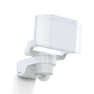 Steinel LED Strahler XLED PRO Expanse S Wei&szlig;, 240&deg;/12 m Bewegungsmelder, Panorama Flutlicht, LED Panel voll schwenkbar, 14.3 W, 3000K, IP54