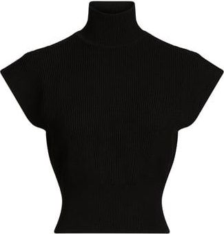 Rick Owens Top c&ocirc;tel&eacute; &agrave; col montant en laine vierge