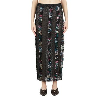 Rave Review Femme, Jupes, Noir, Taille: 40 FR Jupe &agrave; volants