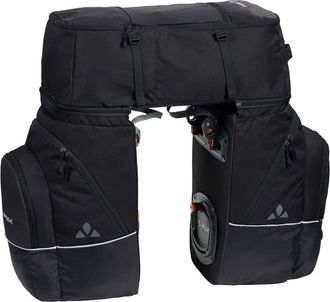 Vaude Hinterradtaschen Karakorum, Dreifachtasche zum Radfahren, Black Uni, one Size, 124090510