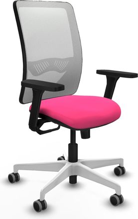 Piqueras y Crespo Rosa Schreibtischstuhl Zulema mit 3D-Armlehnen, h&ouml;henverstellbare Lendenwirbelst&uuml;tze, ausgestattet mit 3 Positionen und Schneidschaum, mit Rollen von 