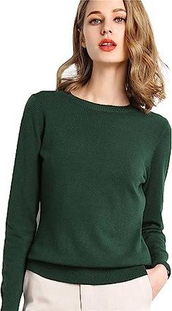 Generic Pull pour femme &agrave; col rond et manches longues en tricot doux coupe ample confortable pour un usage quotidien, la maison, le bureau, les vacances et le