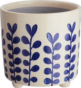 Butlers Blumentopf New Delft 4er-Set Steingut Creme &Oslash; 14cm | &Uuml;bertopf f&uuml;r Kr&auml;uter & Pflanzen, Pflanzentopf f&uuml;r innen, Blumen&uuml;bertopf f&uuml;r Balkon | Dekoration F