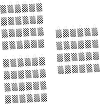 Aboofan 72 Pièces Sacs à Carreaux Noir et Blanc avec Poignées Lot Spacieux et Polyvalents pour Fête Anniversaire et Décoration Thème Course Automobiles