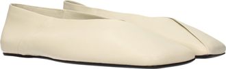 Jil Sander Leather Ballet Flats - Beige