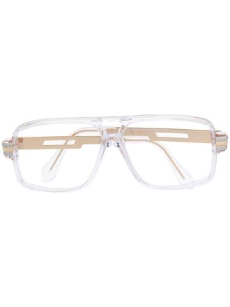 Cazal lunettes de vue &agrave; monture rectangulaire - Blanc