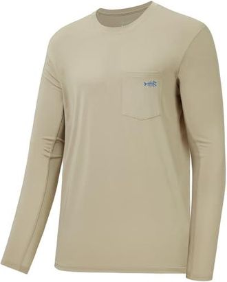 Bassdash T-Shirt à Manches Longues pour Homme UPF 50+ Performance Protection Solaire UV Pêche Randonnée Chemises de Sport