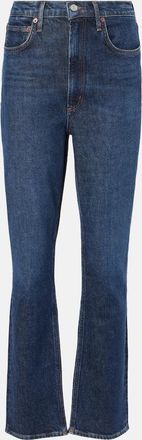 A Gold E High-Rise Straight Jeans Stovepipe
