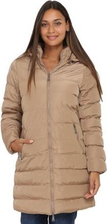 La Modeuse Manteau mi-long matelass&eacute; &agrave; capuche