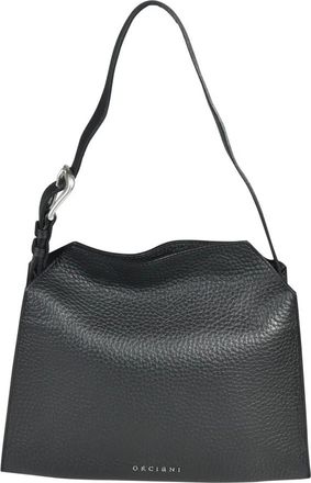 Orciani Femme, Sacs, Noir, Taille: ONE Size Sac bandouli&egrave;re en cuir grain&eacute;