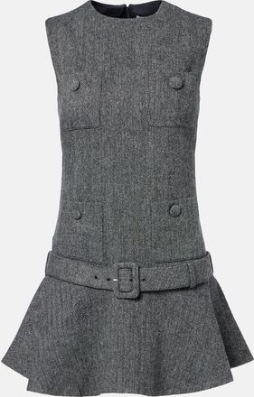 Self Portrait Robe en laine m&eacute;lang&eacute;e