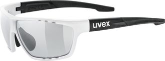 Uvex sportstyle 706 V - Sportbrille für Damen und Herren - selbsttönend - beschlagfrei - white black matt/smoke - one size