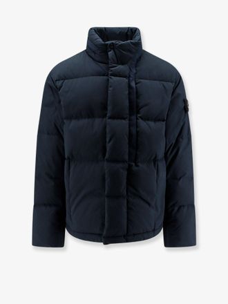 Stone Island Cotton Nylon Tela down jacket with iconic patch - STONE ISLAND - gender_Man