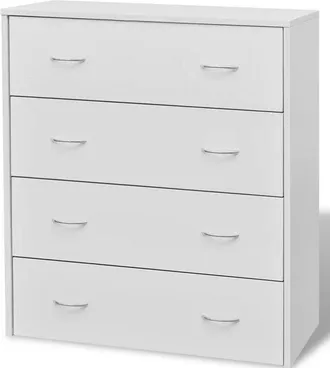 Les Tendances Commode 4 tiroirs bois blanc Chickie