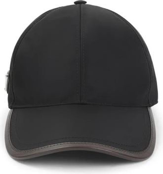 Prada Caps & M&uuml;tzen - Classic Six-Panel Polyamide Cap With Metal Logo - Gr. L - in Schwarz - f&uuml;r Damen