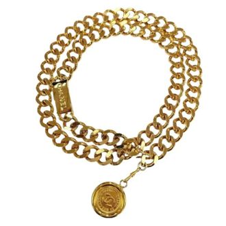 Chanel Ceinture cha&icirc;ne Pre-owned - Femme - Pre-owned - Jaune - Taille: ONE Size