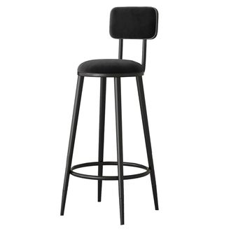 Generic Moderne Barhocker im Industrial-Stil, 75 cm hoch, mit Samtpolster und Metallbeinen, f&uuml;r K&uuml;cheninsel, Fr&uuml;hst&uuml;cksbar, Restaurant, B&uuml;ro - Wei&szlig;es Design