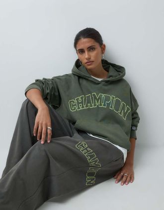 Champion Future Memories sweat &agrave; capuche oversize femme vert
