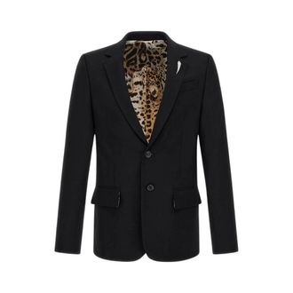 Roberto Cavalli Schwarzer Fang-Blazer Made in Italy - - Jackets - Herren - Schwarzk - S