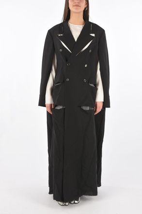 Maison Margiela MM0 Doppelreihiger Mantel mit Cut-out-Details Maison Margiela