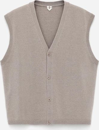 Arket Weste Aus Wolle Und Baumwolle -Grau