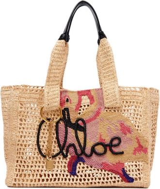 Chlo&eacute; Femme, Sacs, Beige, Taille: ONE Size Summer Banana East-West Tote Bag