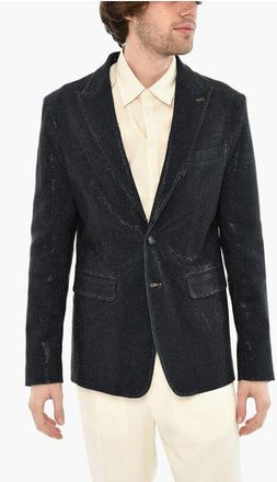 Dsquared2 All-Over Rhinestone 2 Buttons Blazer size 52