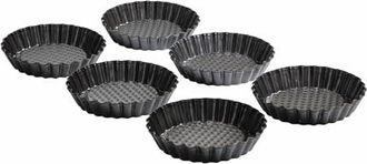 Original Kaiser Original Kaiser Classic Mini Torteletts 6 Stück, Tortelettförmchen 10 cm, Tarteform klein, Tartlettförmchen antihaftbeschichtet