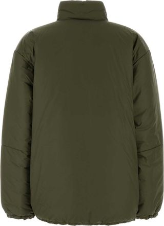 Miu Miu Womens Army Green Nylon Down Jacket Militare Piumini