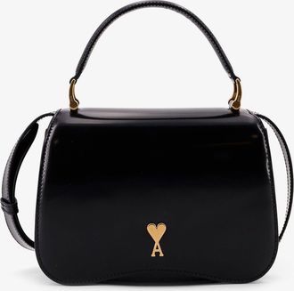 Ami Leather crossbody bag with monogram logo - AMI PARIS - gender_Woman