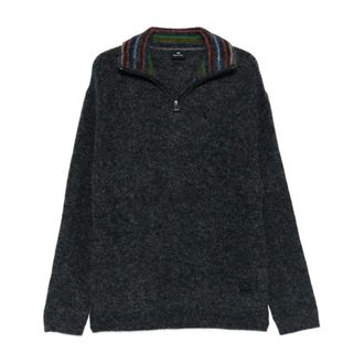 Paul Smith Homme, Pulls, Noir, Taille: XL Half-Zip Knit Sweater
