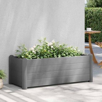 vidaXL Lit sur&eacute;lev&eacute; de jardin pp Gris pierre 100x43x35 cm